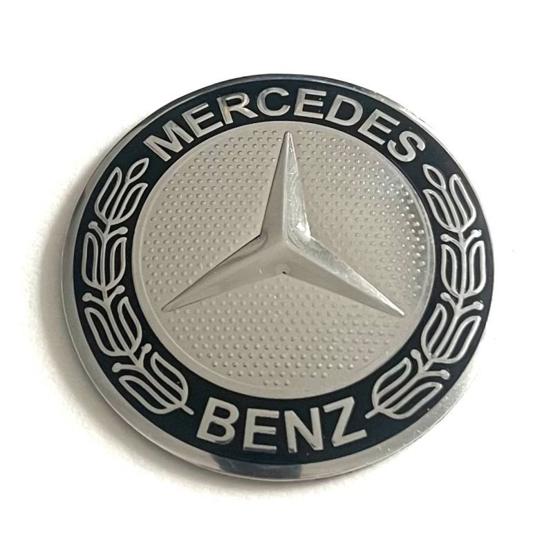 Set of 4 x 60mm METAL emblems MERCEDES BENZ, Wheel center Rim cover ...